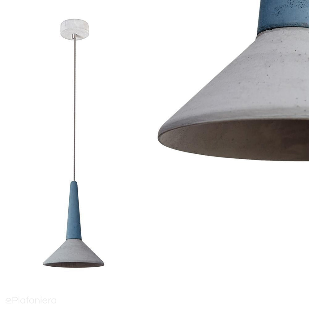 Betonowa lampa dwukolorowa - wisząca nowoczesna industrialna, do salonu ...